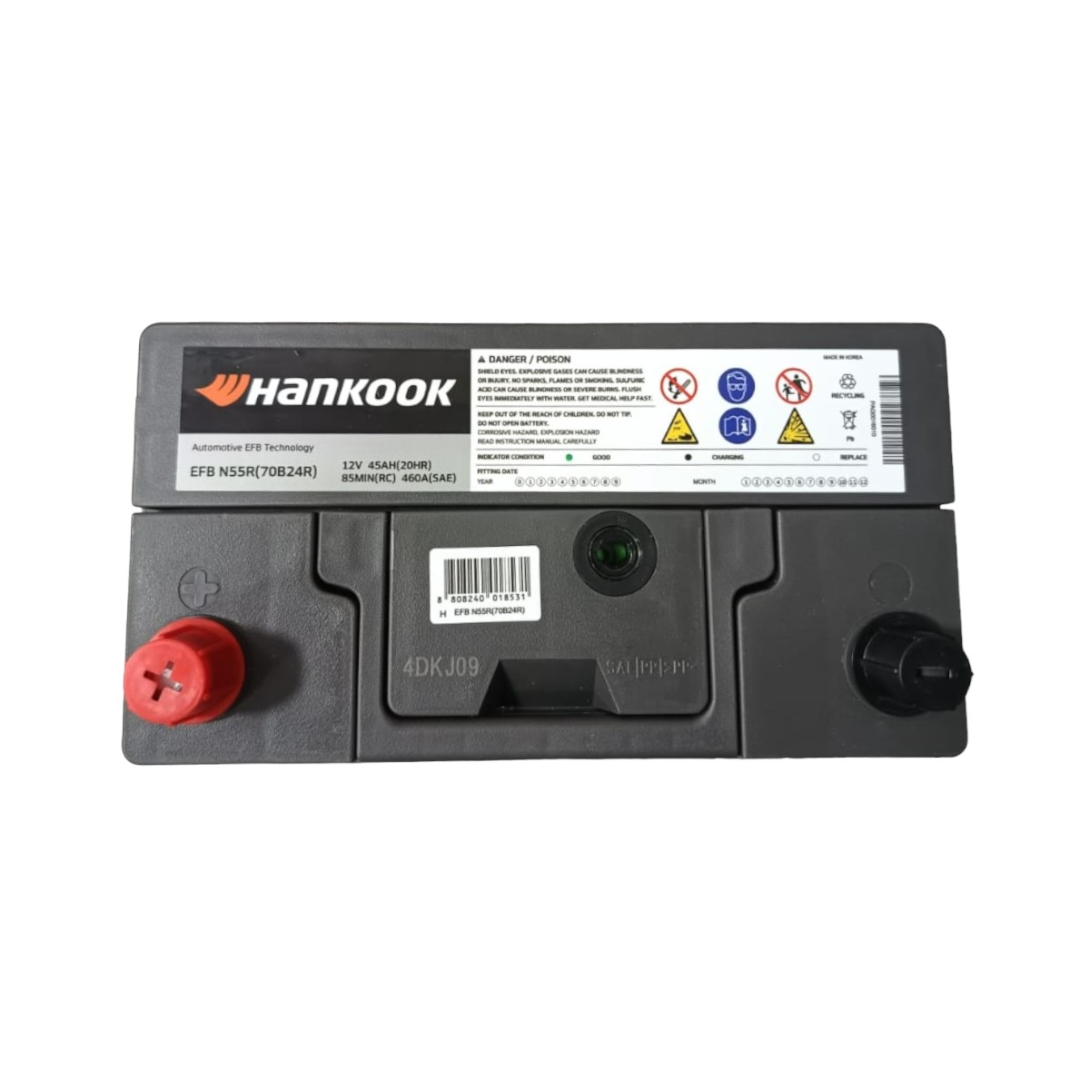 BATERÍA PARA CARRO HANKOOK EFB SE N60I (70B24R) 45AH 460CCA - Autoplanet